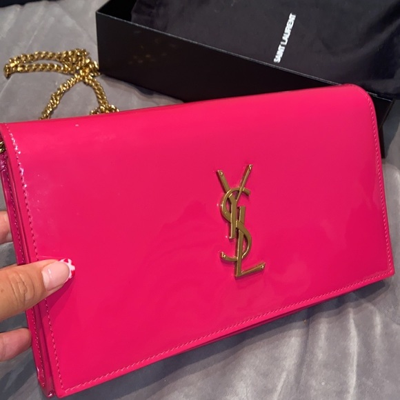 Yves Saint Laurent | Bags | New Ysl Clutch Purse With Gold Chain Strap ...